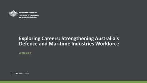 Exploring Careers: Strengthening Australia's Defence and Maritime ...