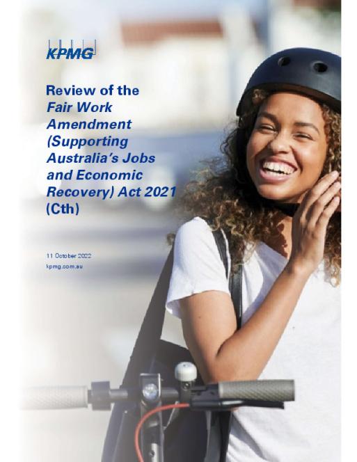 Review of the Fair Work Amendment (Supporting Australia's Jobs and ...