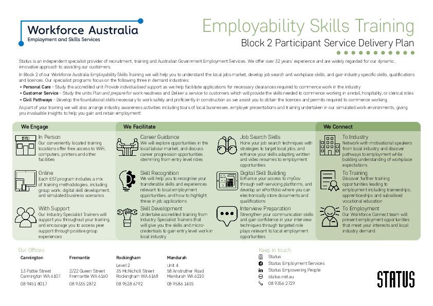 EST Service Delivery Plan - WA - Perth South- Status Works Pty Ltd ...
