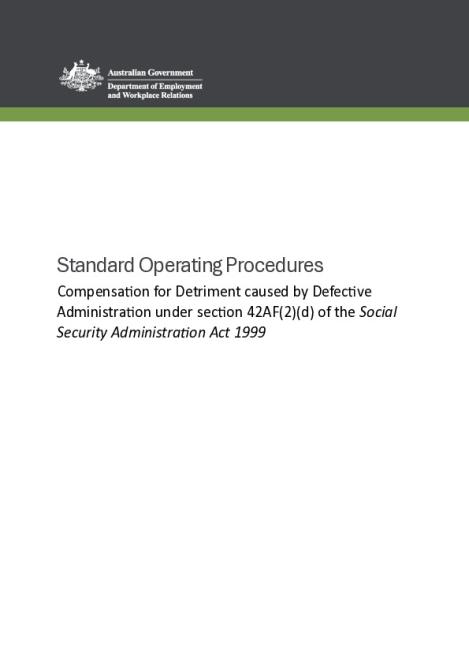 Standard Operating Procedures - Department of Employment and Workplace ...